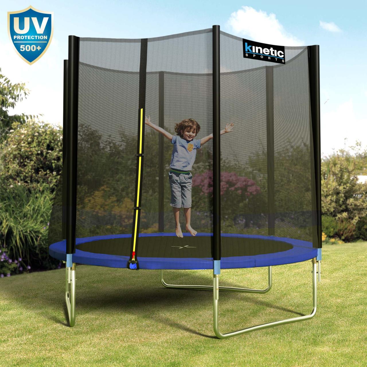 Kinetic Sports Outdoor Trampolin Gartentrampolin mit Netz Randabdeckung ...